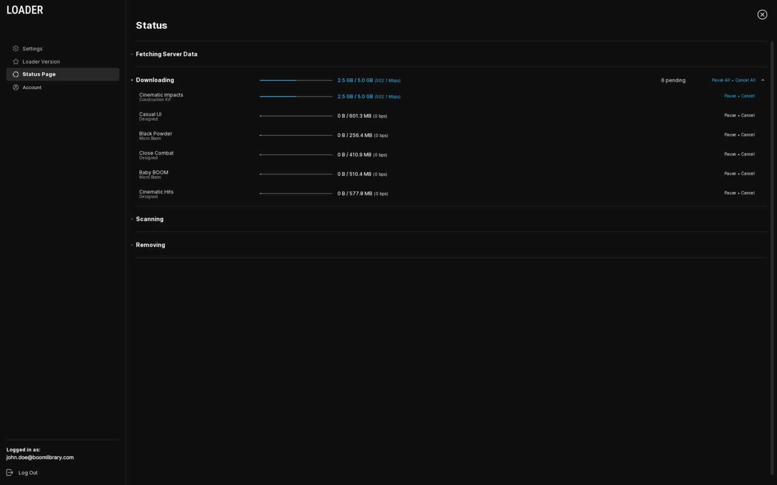 Loader | BOOM Library